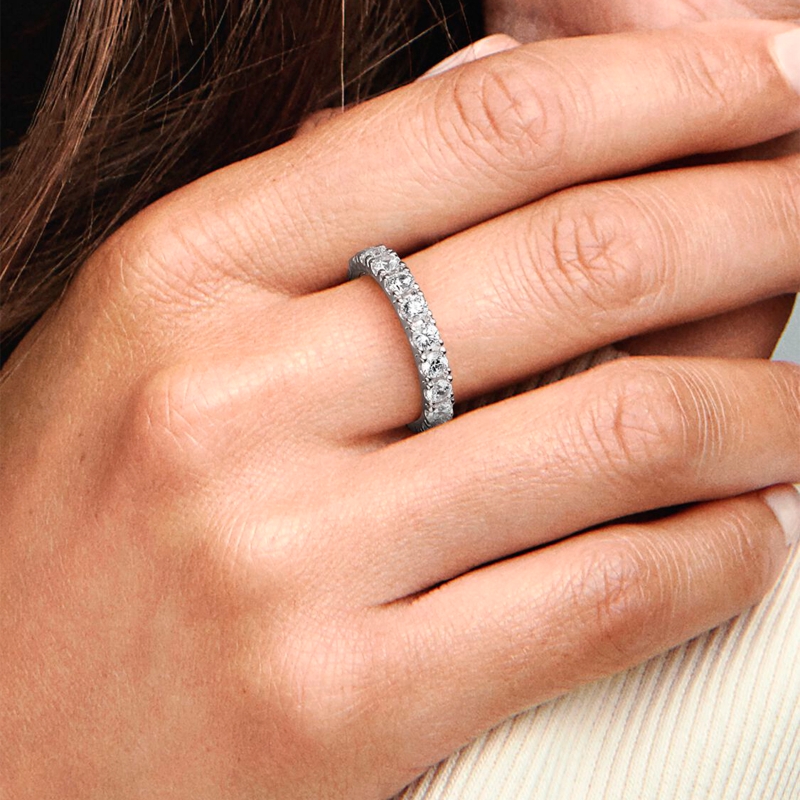 Anillo Pandora Eternity Brillante 190050C01 - Joyerías Sánchez
