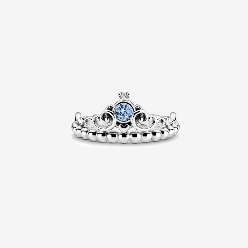 Anillo Pandora Disney Tiara Azul Cenicienta 199191C01 - Joyerías Sánchez