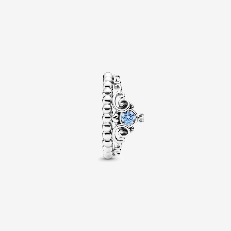 Anillo Pandora Disney Tiara Azul Cenicienta 199191C01 - Joyerías Sánchez