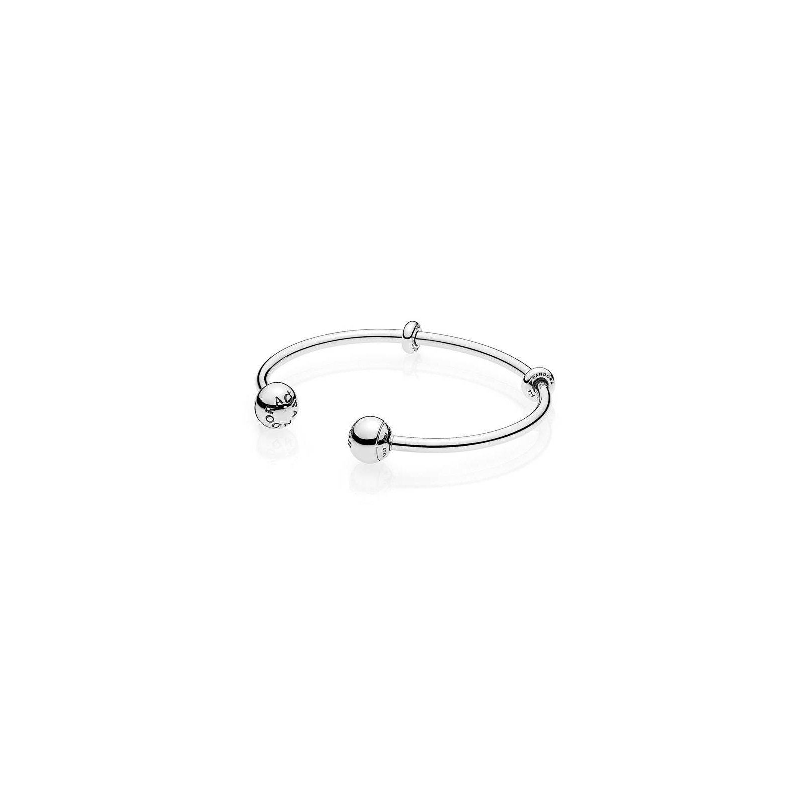Pulsera Moments abierta con cierres Logo Pandora para charms 596477