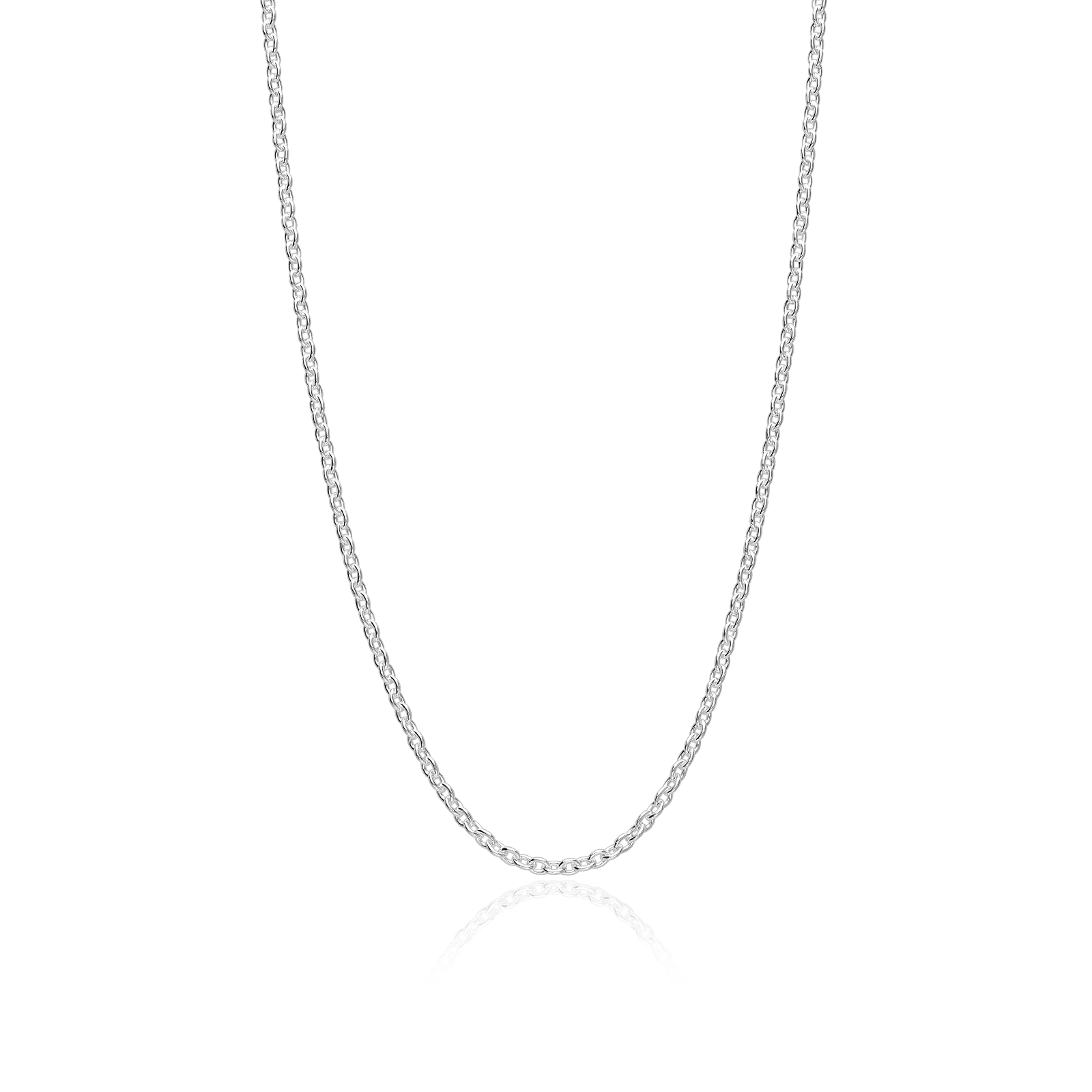 CADENA "RINGS" PLATA DE LEY 50 CM