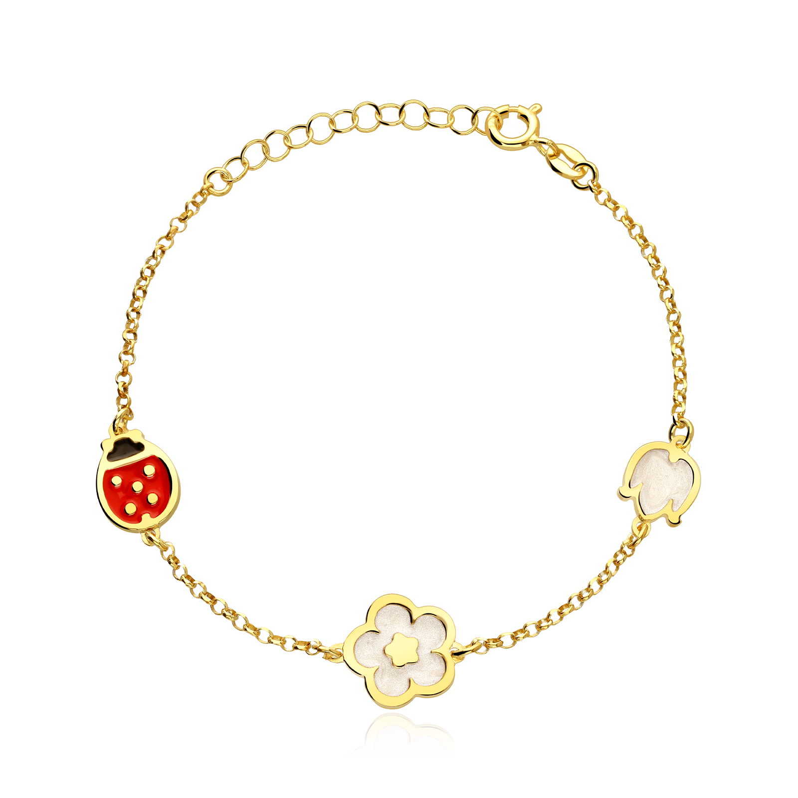 Pulsera Plata primera ley baño y motivos "Xanel" - Joyerías Sánchez