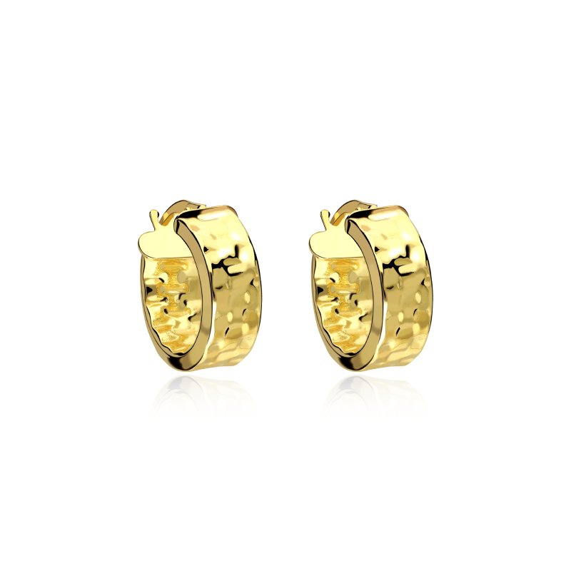 Aros Plata Baño Oro 18k 15mm "Clapés" - Joyerías Sánchez