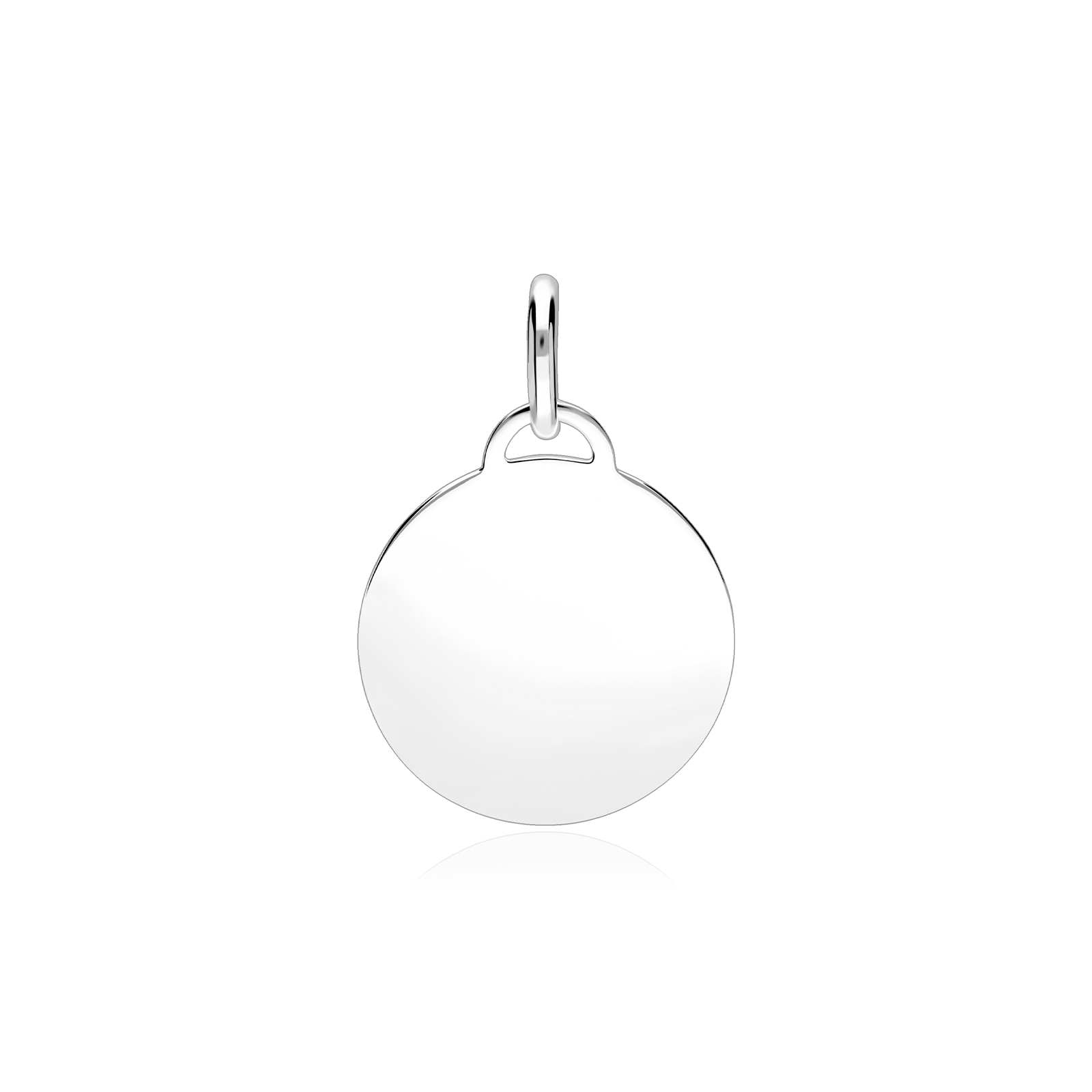 Colgante Placa Plata primera ley 18mm "Atlas" - Joyerías Sánchez