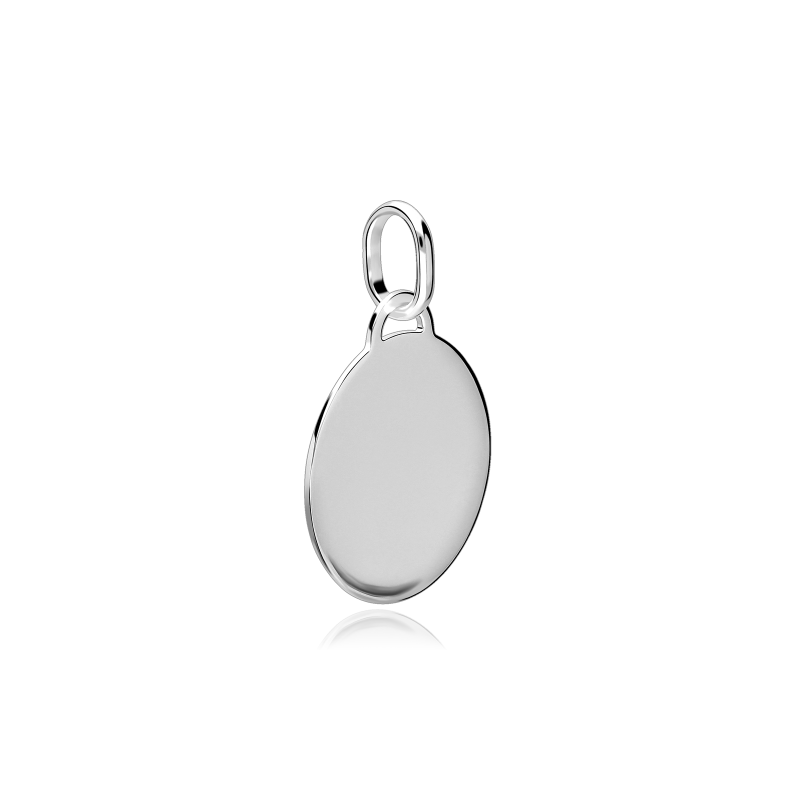 Colgante Placa Plata primera ley 18mm "Atlas" - Joyerías Sánchez