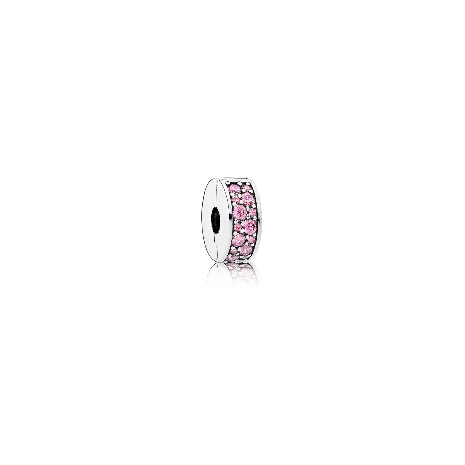 Charm clip Elegancia rosa brillante 791817PCZ