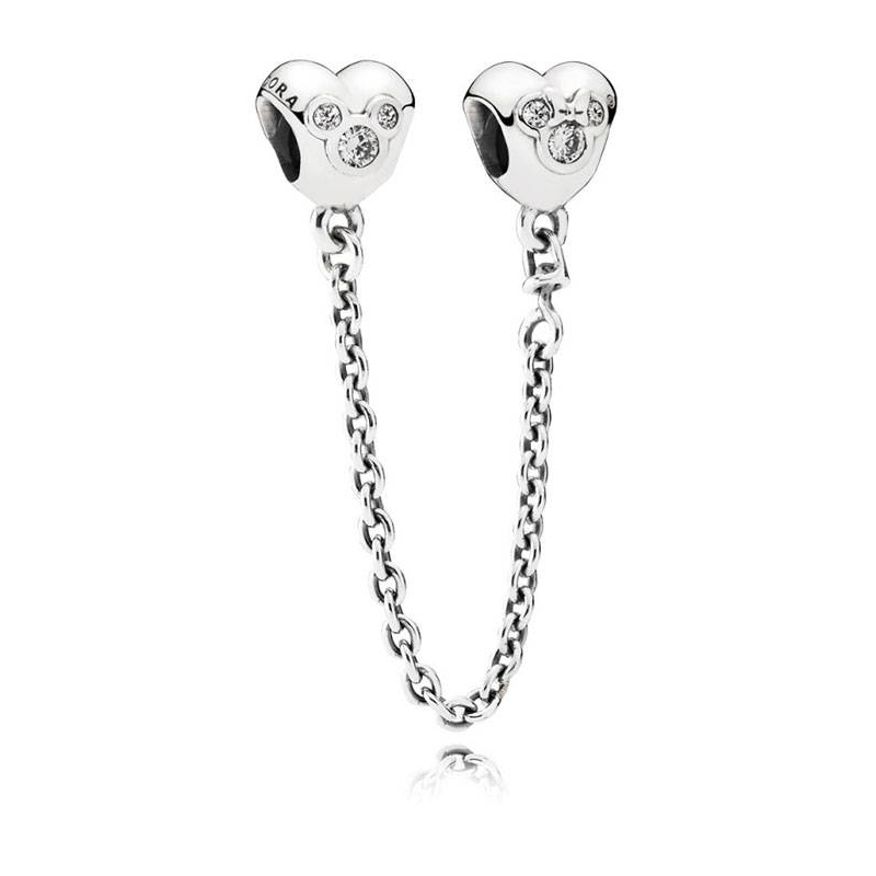 Cadena de seguridad Pandora Corazones de Mickey 791704CZ