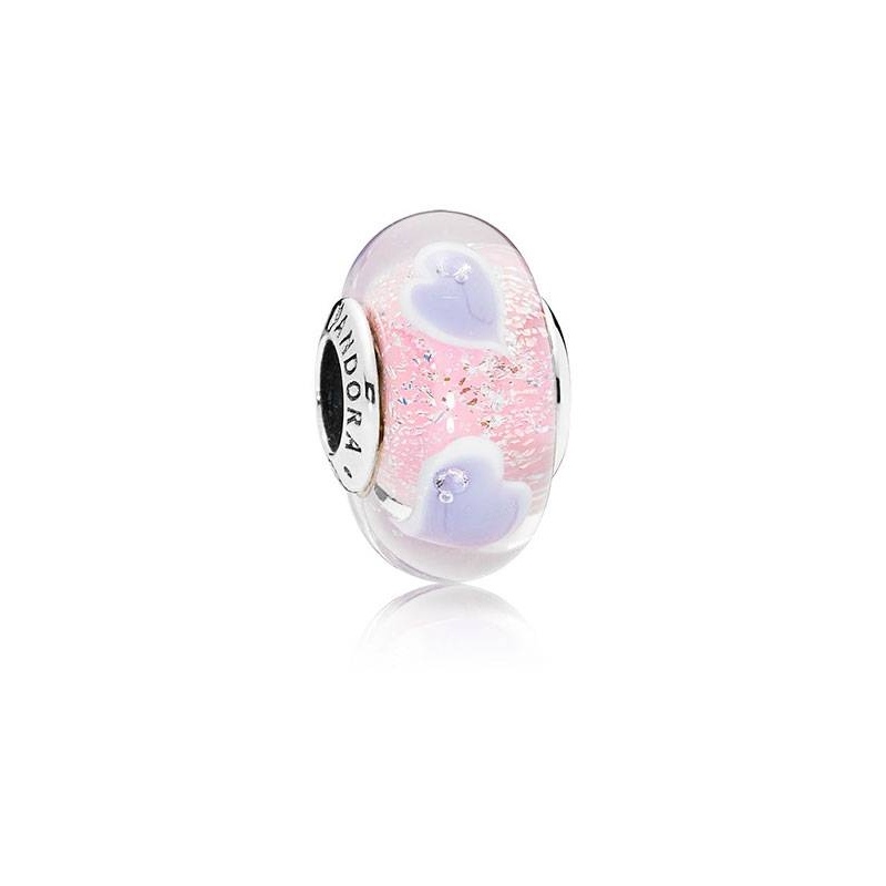 Charm Pandora cristal de Murano Lleno de Corazones 796599CZ