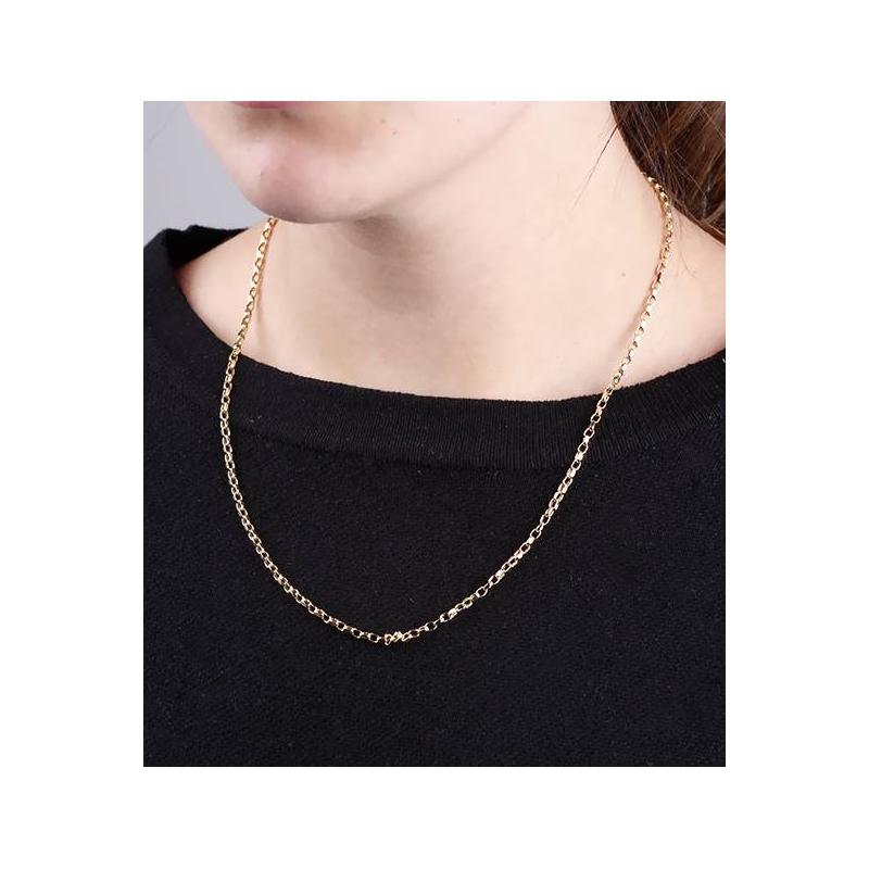 Cadena Oro 18k Eslabón ovalado 50cm "Rinin" - Joyerías Sánchez