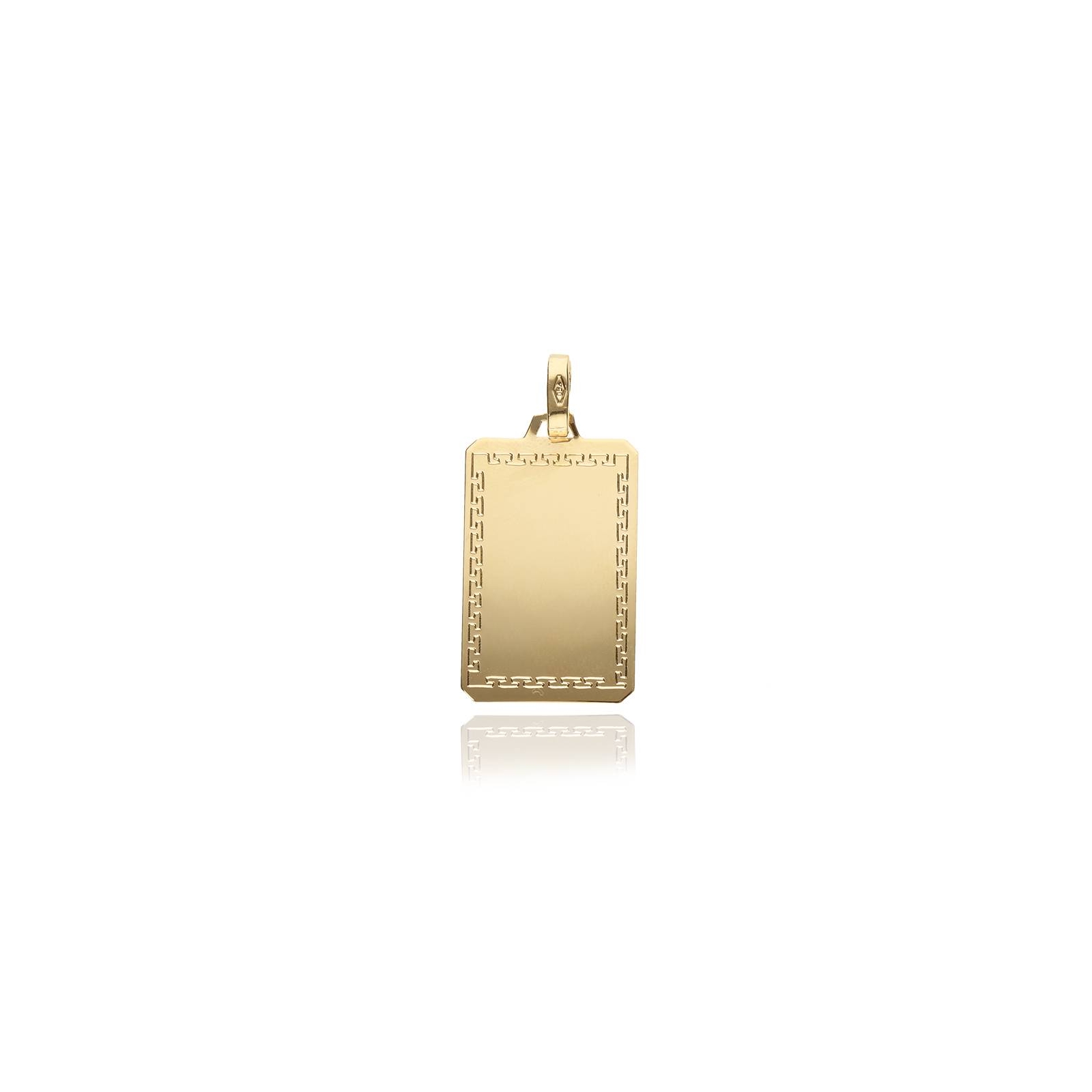 Colgante placa de oro - 15x23 mm