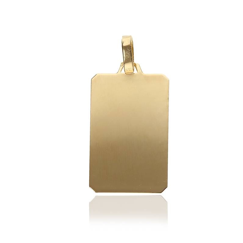 Colgante placa de oro - 15x23 mm