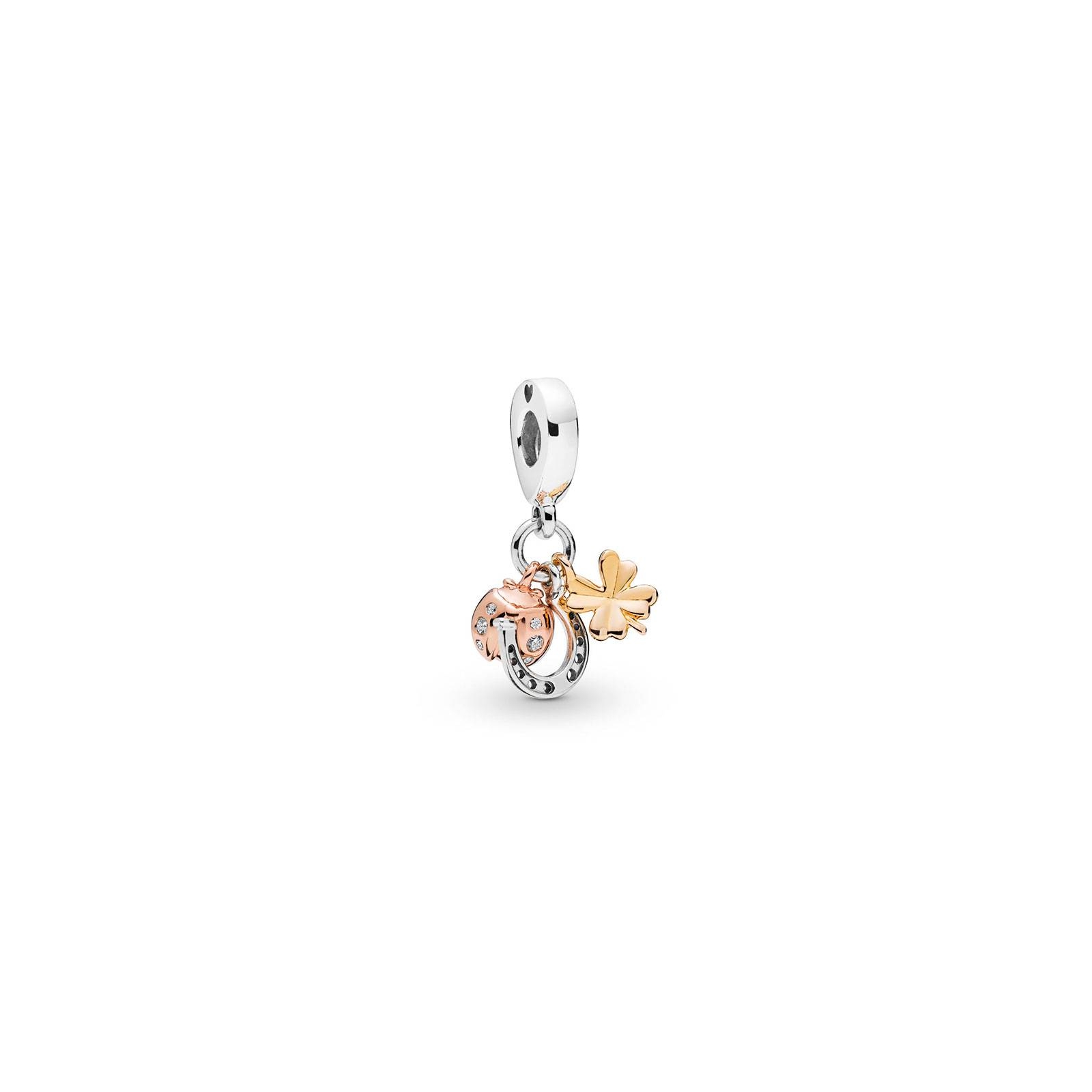 Charm colgante Herradura, Trébol y Mariquita 797852CZ