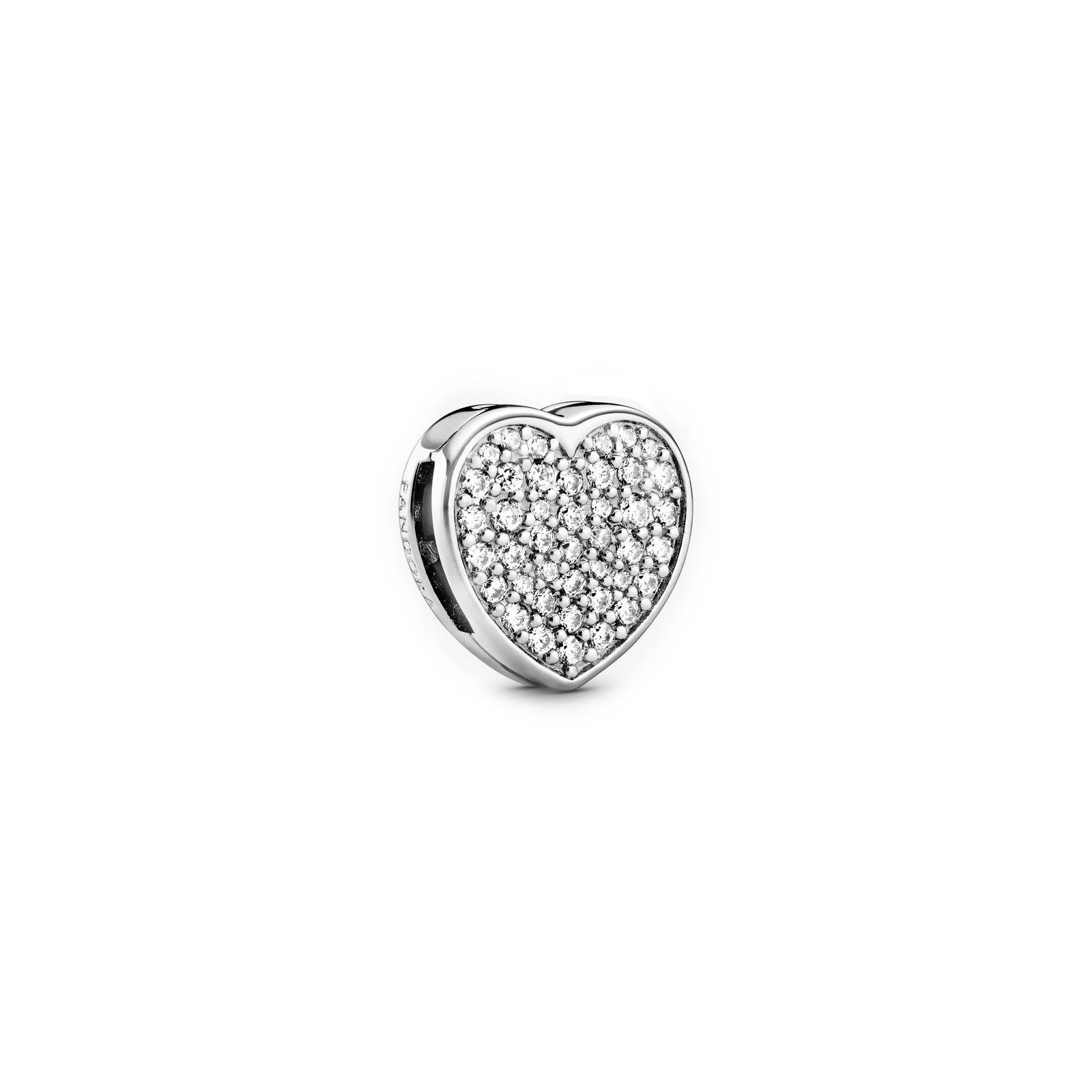 Charm PANDORA Clip Corazones en Pavé 798684C01