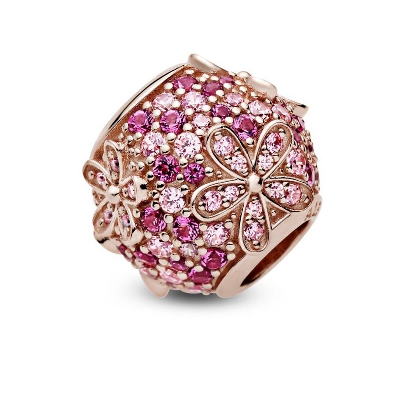 Charm en Pandora Rose Margaritas Rosas en pavé 788797C01