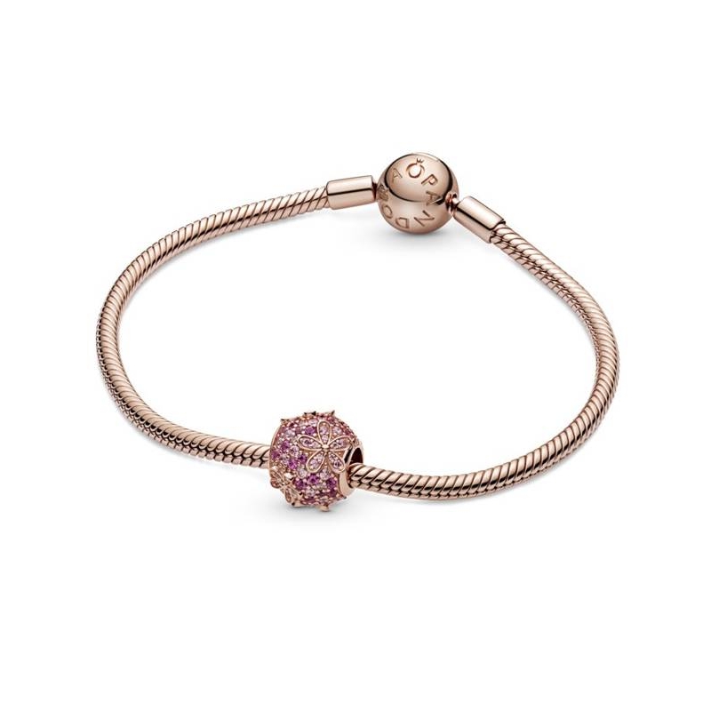 Charm en Pandora Rose Margaritas Rosas en pavé 788797C01