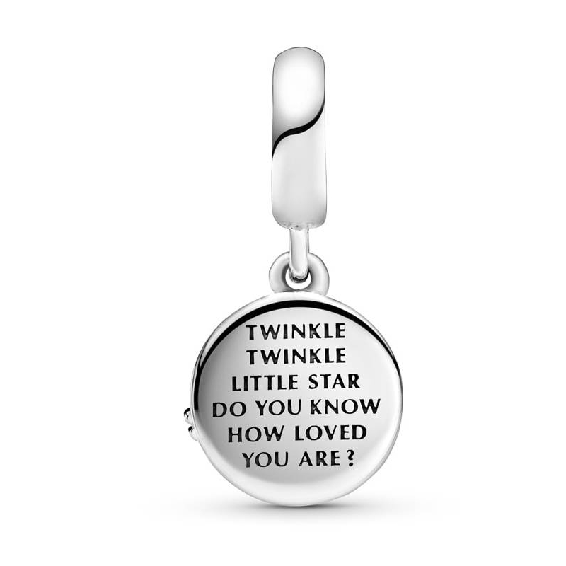 Charm Colgante Cigüeña y Estrellas Brillantes 798895C01