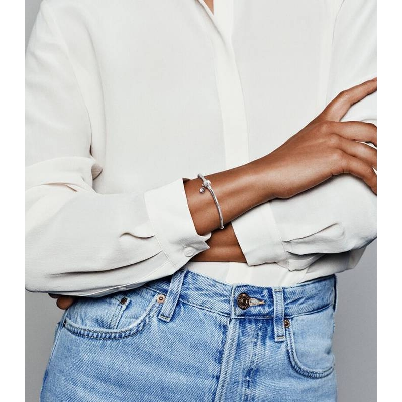 Pulsera Cola de Ratón Cierre Margaritas Moments de Pandora 598776C01