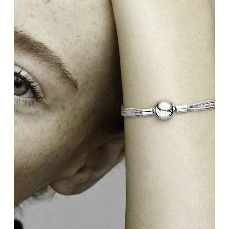 PULSERA PANDORA MOMENTS MULTI CADENA DE SERPIENTE 599338C00