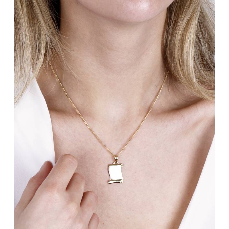 COLGANTE PERGAMINO "CAIRO" 19x14 ORO 18K