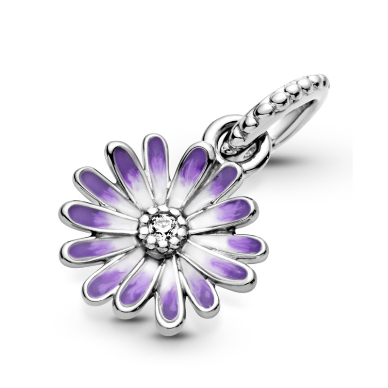 Charm Pandora colgante en plata de ley Margarita Morada 798771C01