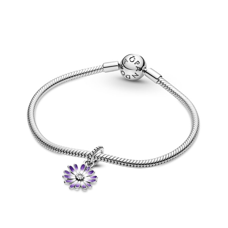 Charm Pandora colgante en plata de ley Margarita Morada 798771C01