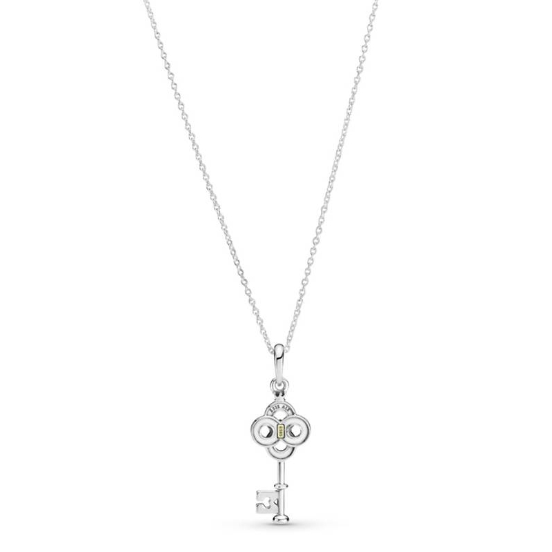 Collar Pandora en plata de ley Llave y Flor 399339C01-70