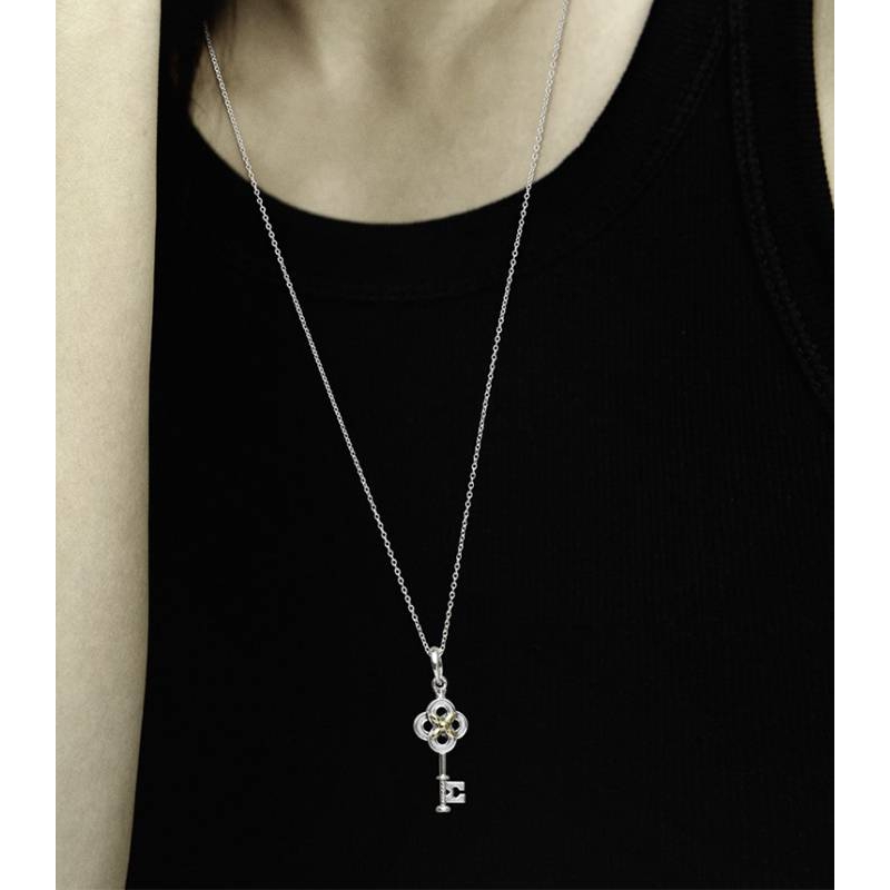 Collar Pandora en plata de ley Llave y Flor 399339C01-70