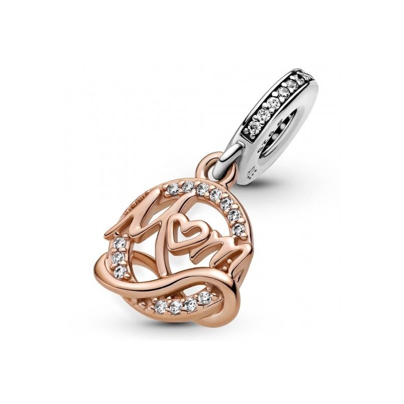 Charm colgante Pandora circonitas y MOM en rose 789374C01