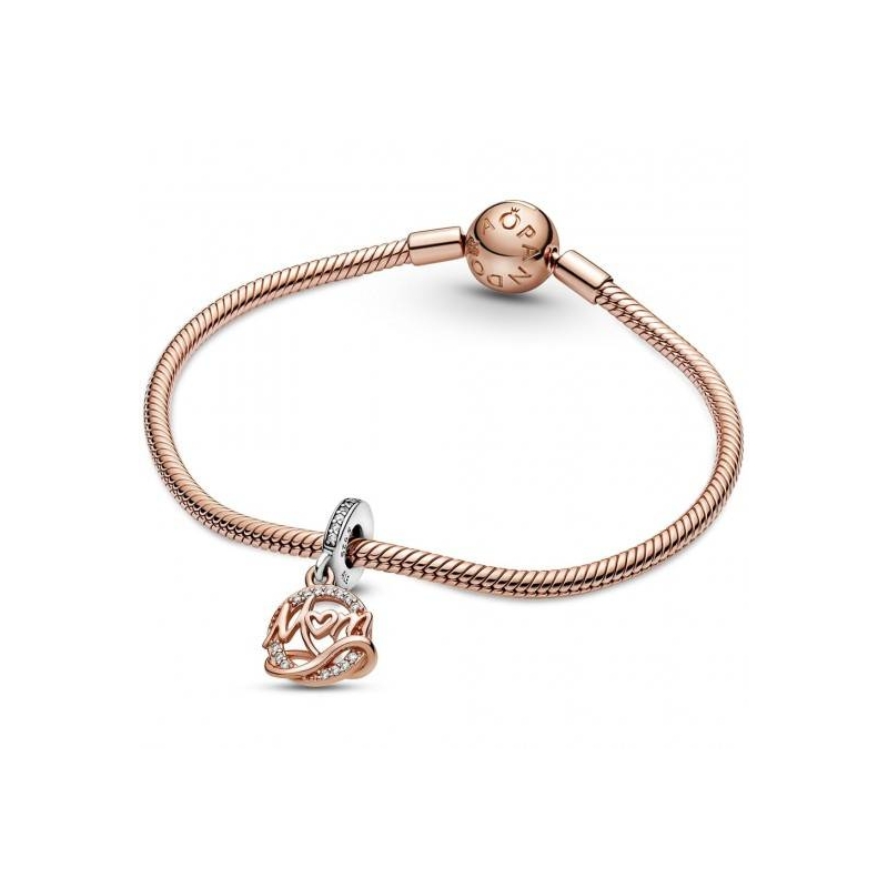 Charm colgante Pandora circonitas y MOM en rose 789374C01