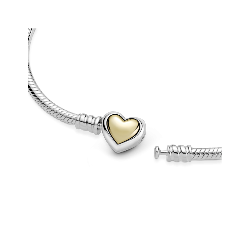 Pulsera Pandora Corazón Cúpula Dorada 599380C00 - Joyerías Sánchez