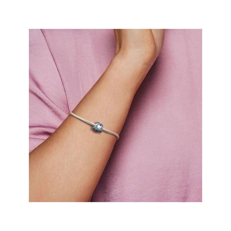 CHARM PLATA NARVAL ESMALTE AZUL 798965C01