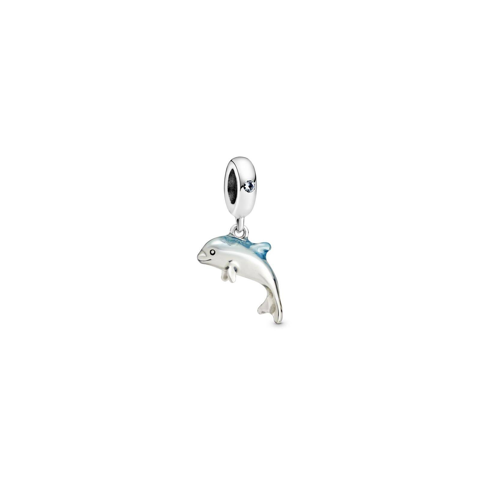 CHARM PLATA COLGANTE DELFIN ESMALTE AZUL 798947C01