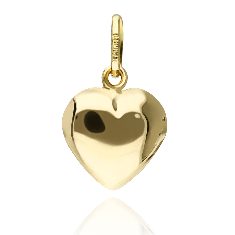 Colgante "Corazón mediano" Oro Amarillo 18k.