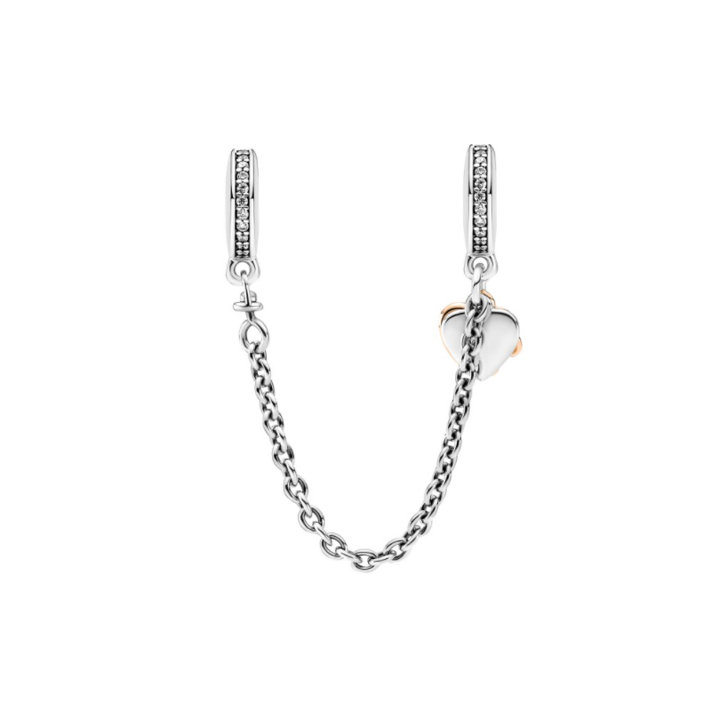 CADENA DE SEGURIDAD PANDORA Y CORAZÓN FAMILIAR 789541C01-05