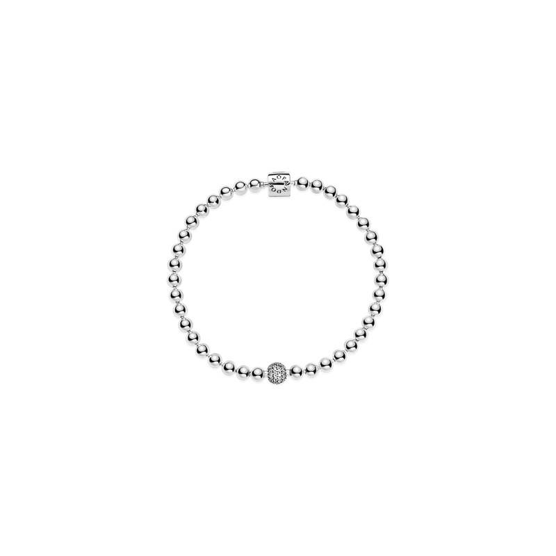 PULSERA PANDORA BRAZALETE DE BOLAS Y PAVÉ 598342CZ