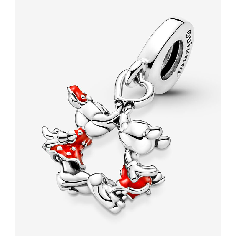 CHARM COLGANTE PANDORA MICKEY Y MINNIE "KISS" 790075C01