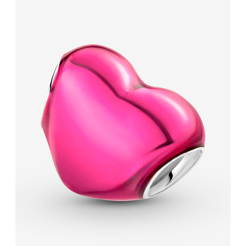 CHARM CORAZÓN METÁLICO ROSA 799291C03