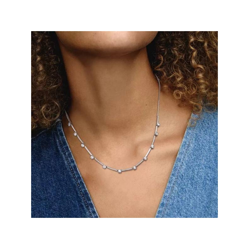 COLLAR PANDORA BARRAS BRILLANTES EN PAVÉ 390059C01-45