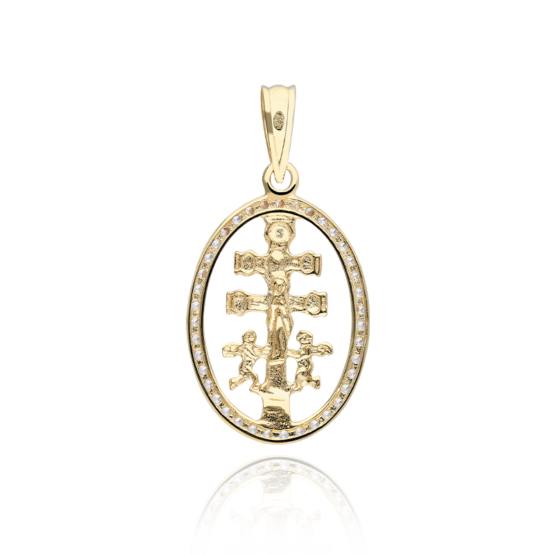 CRUZ CARAVACA "DAYTON" ORO 18K