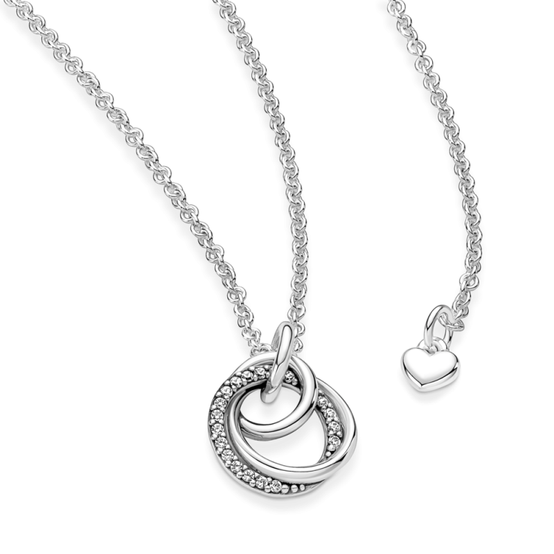 COLGANTE PANDORA PLATA DE LEY CÍRCULO FAMILIAR SIEMPRE 391455C01-60