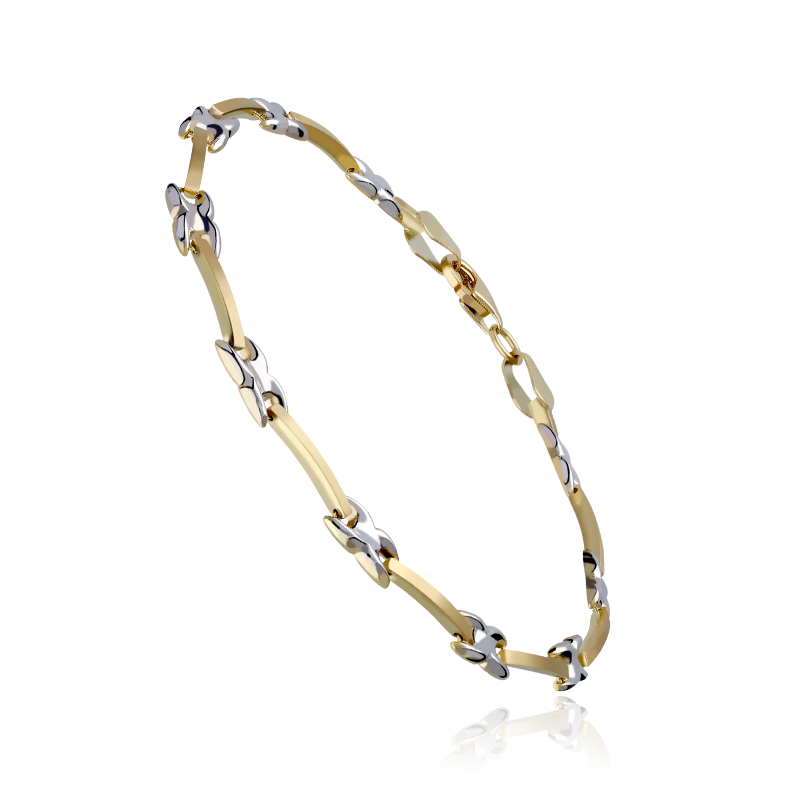 PULSERA "POLESINE" ORO BICOLOR 18K