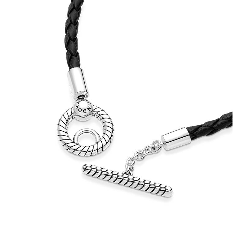 PULSERA PANDORA MOMENTS CUERO TRENZADO 591675C01