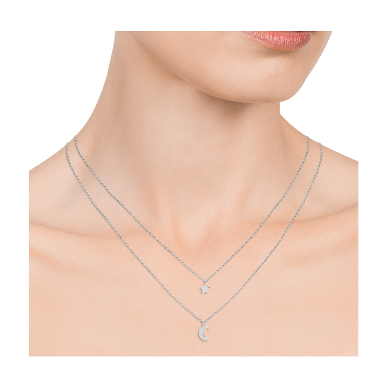 COLLAR VICEROY TREND PLATA DOBLE CADENA ESTRELLA 5064C000-08