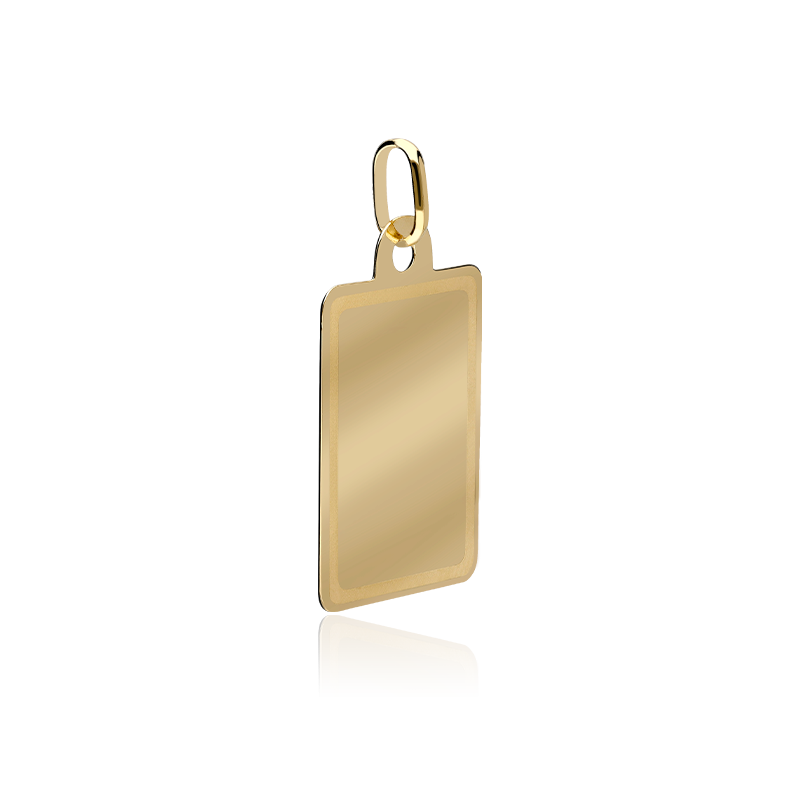 Colgante placa oro - 15x20 mm