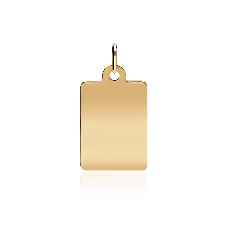 Colgante placa oro - 15x20 mm