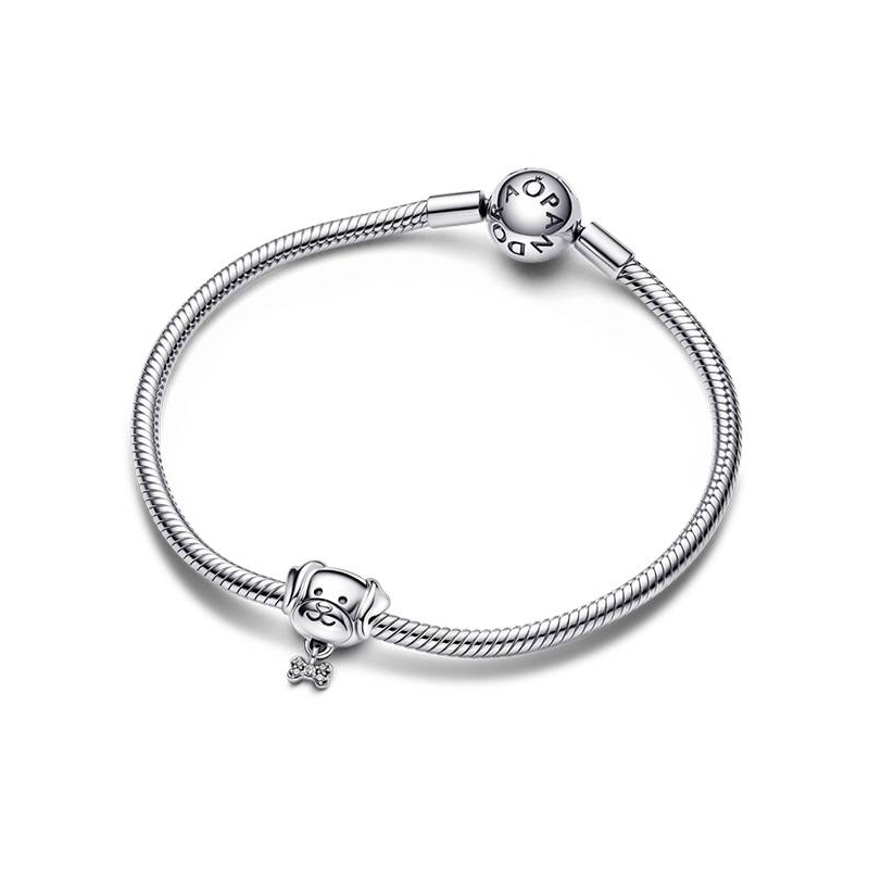 CHARM PLATA PANDORA PERRO CIRCONITA 792254C01