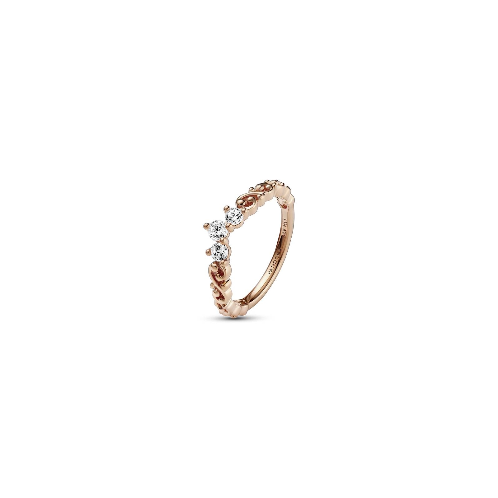 ANILLO PANDORA BAÑO ORO ROSE 14K TIARA REMOLINO 182232C01
