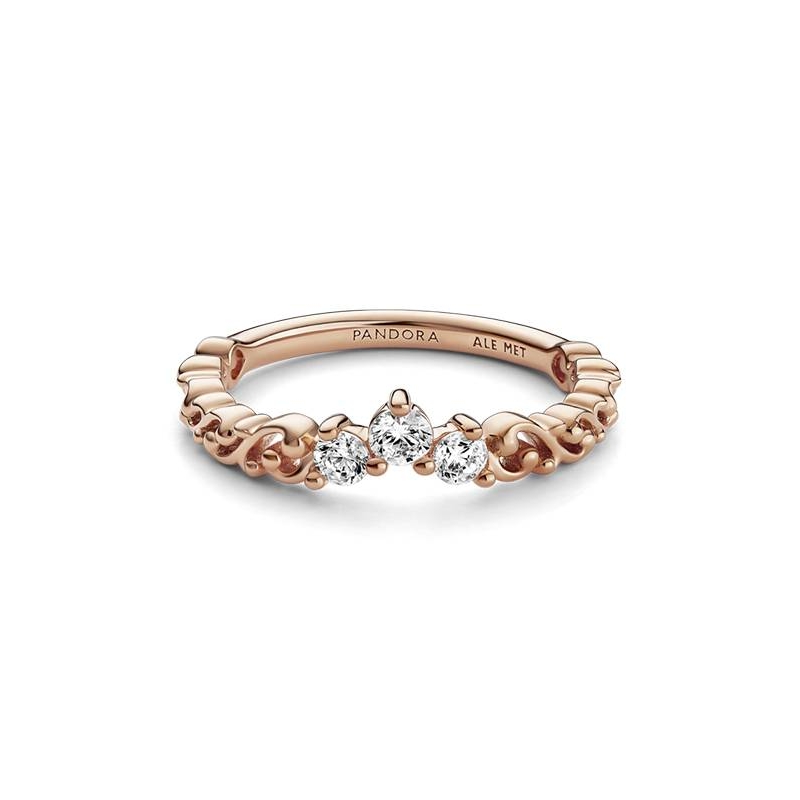 ANILLO PANDORA BAÑO ORO ROSE 14K TIARA REMOLINO 182232C01