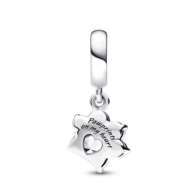 CHARM PANDORA PLATA HUELLA MASCOTA BRILLANTE 792247C01