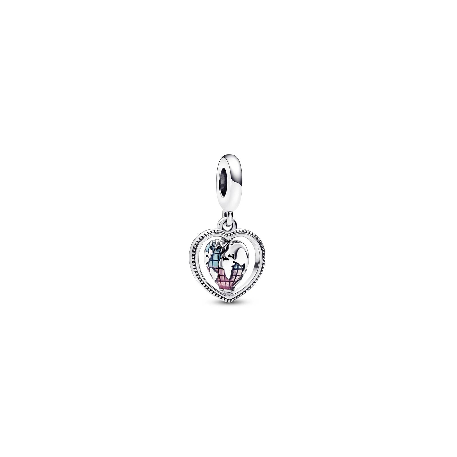 CHARM PANDORA COLGANTE PLATA CORAZON GIRATORIO FAMILIA 792240C01